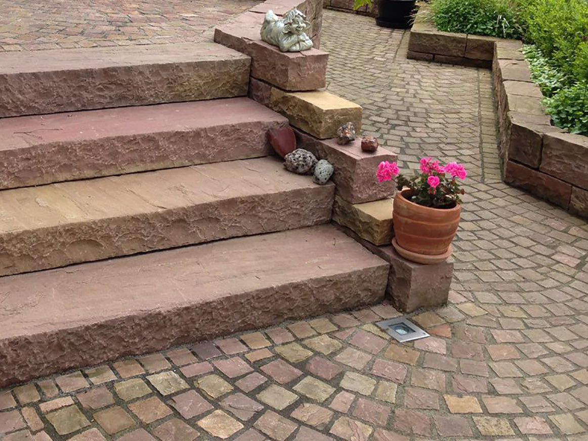 Blockstufen, Indischer Sandstein, Farbe “Nevada Colored” – Natursteine ...